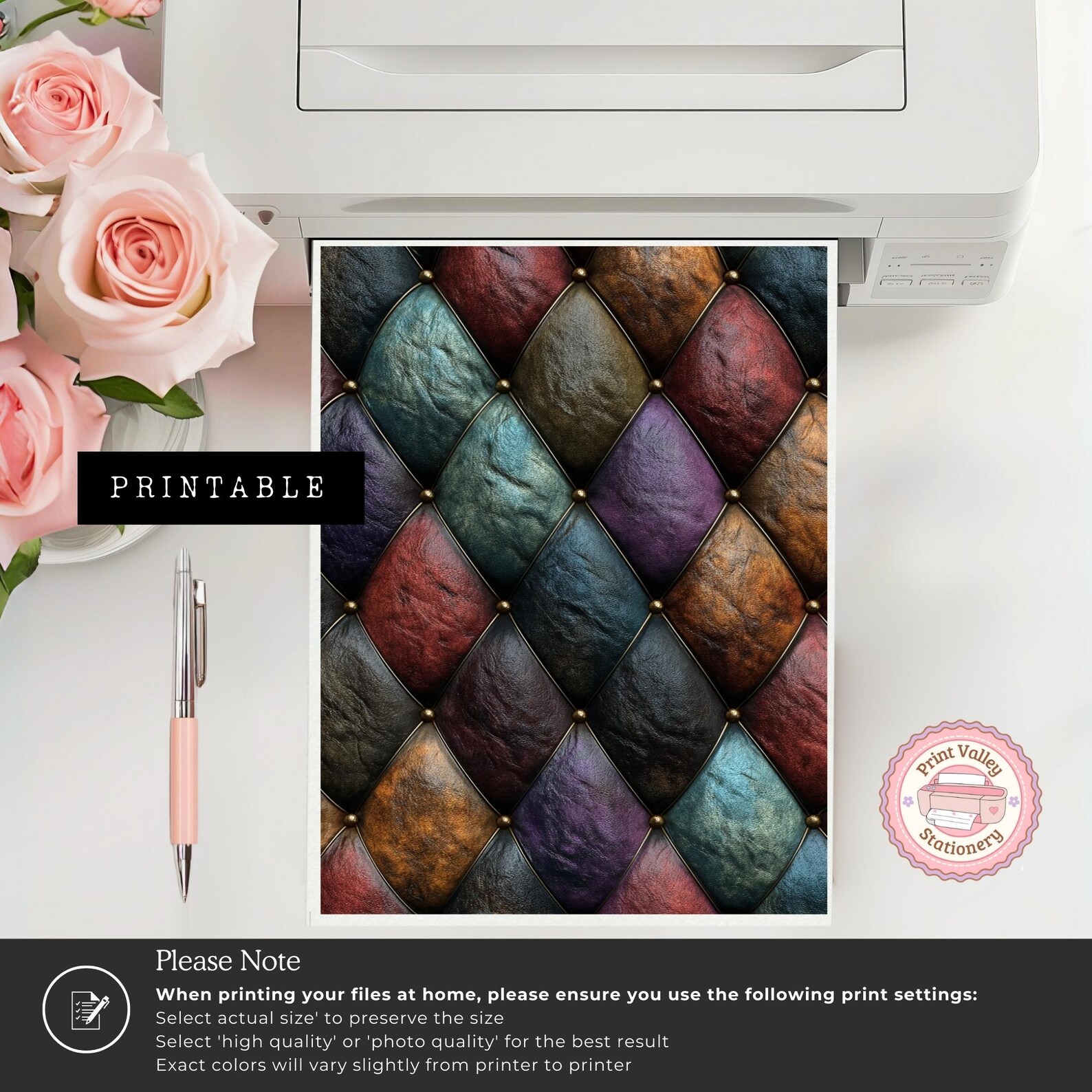 Rainbow Leather Texture, Scrappy Papers, Junk Journal Cover, Natural ...