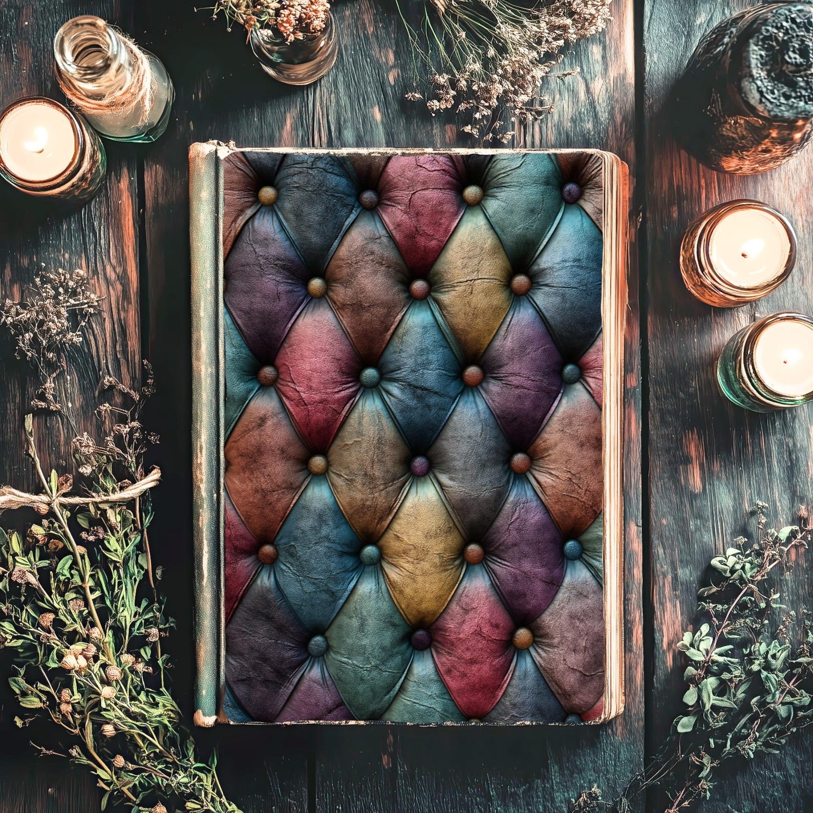 Rainbow Leather Texture, Scrappy Papers, Junk Journal Cover, Natural ...