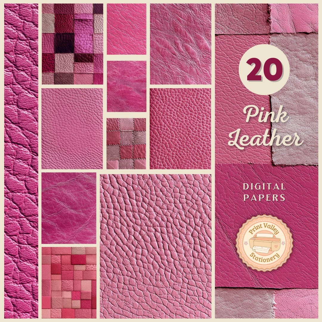 Pink Pig Leather Texture, Scrappy Papers, Junk Journal Cover, Natural ...