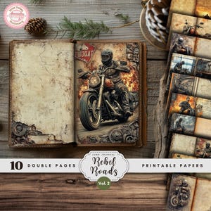 Vintage Classic Chopper Motorcycle Digital Paper Pack – Instant ...