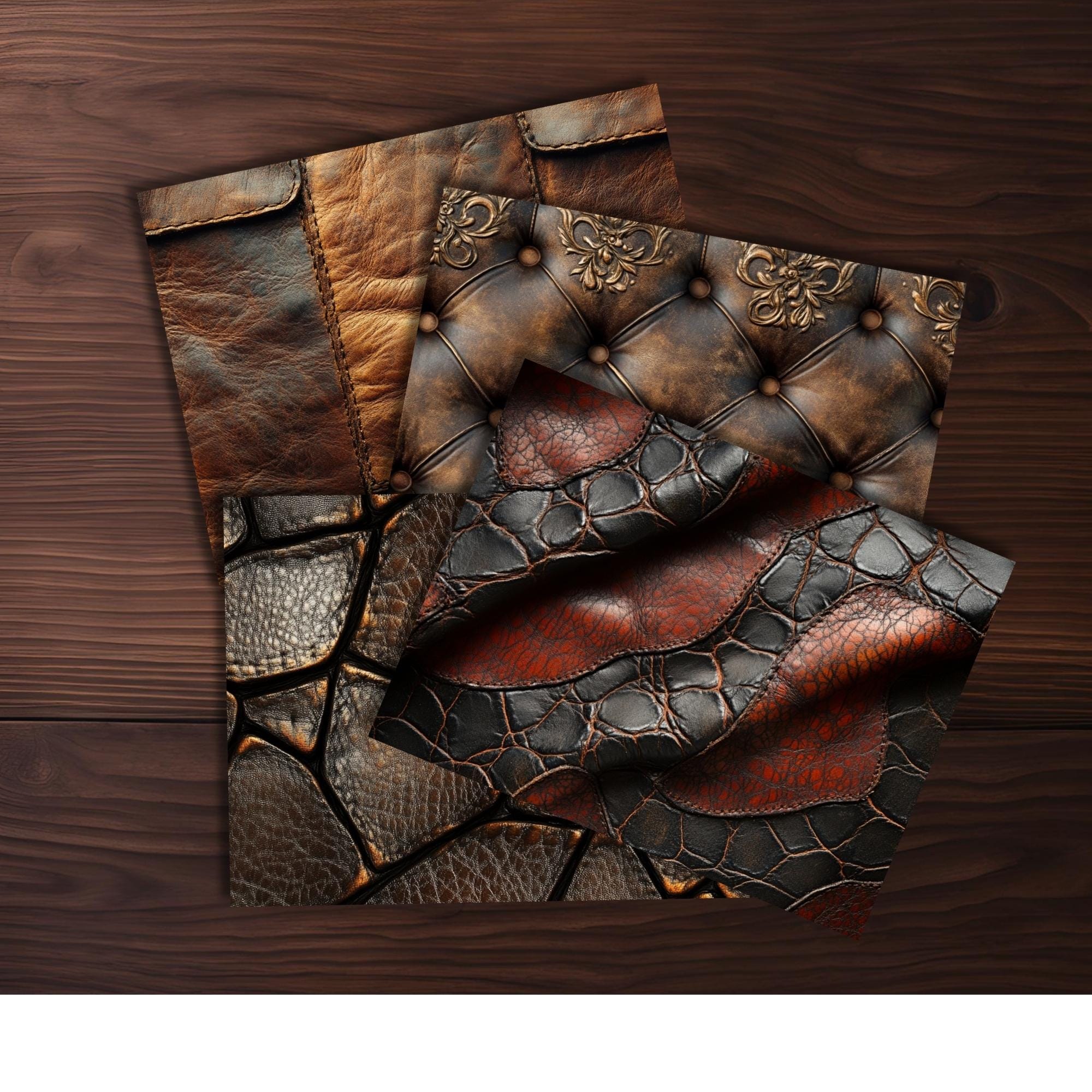 Set of 4 Digital Jpgs 11X8.5, Old Book Covers for Junk Journals, Brown ...