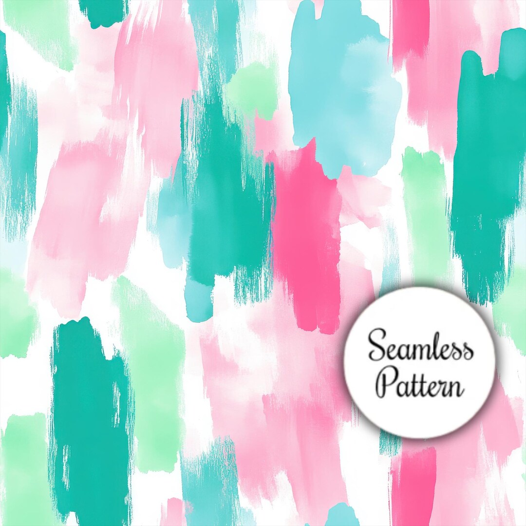 Colorful Abstract Brush Strokes Digital Seamless Pattern Tile ...
