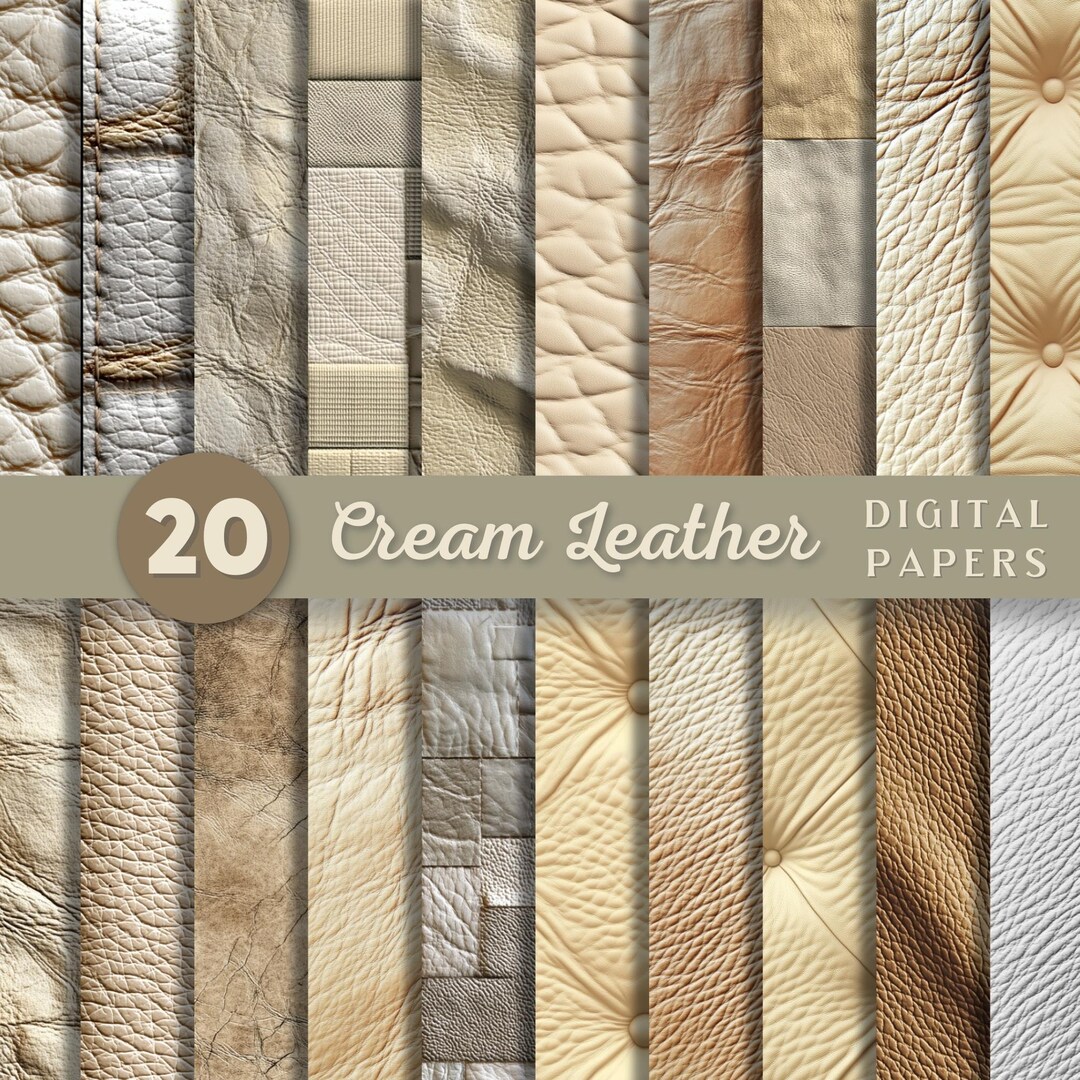 Neutral Leather Texture, Scrappy Papers, Junk Journal Cover, Natural ...