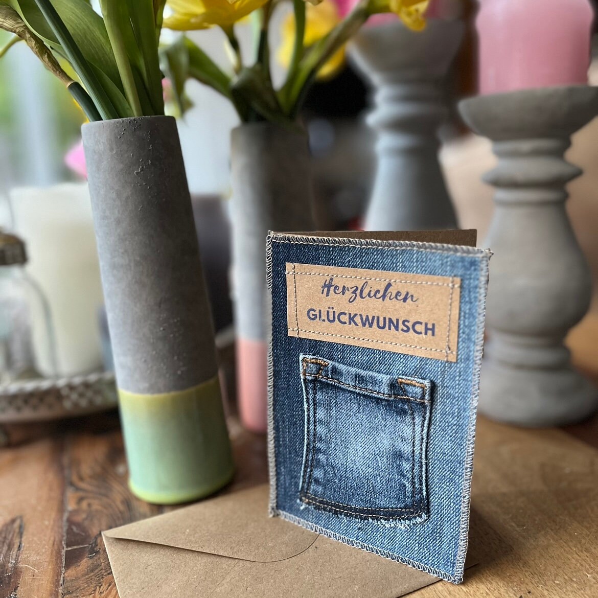 Cool Congratulations Card Made of Jeans, Congratulations Card for a ...