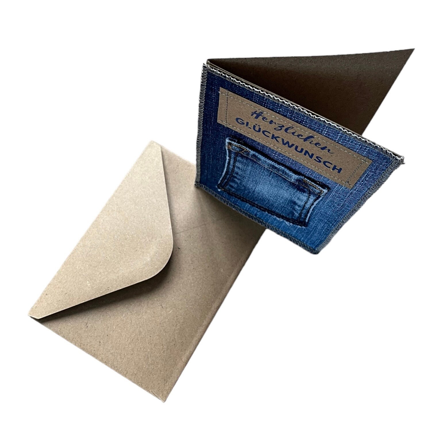 Cool Congratulations Card Made of Jeans, Congratulations Card for a ...