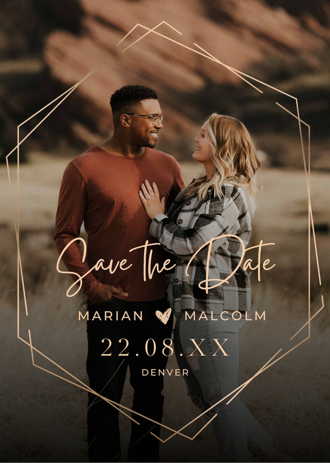 Minimal Save the Date E-invite Template, Electronic Save the Date ...