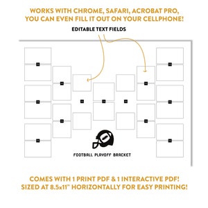 Interactive Football Playoff Bracket Interactive, Fillable and ...