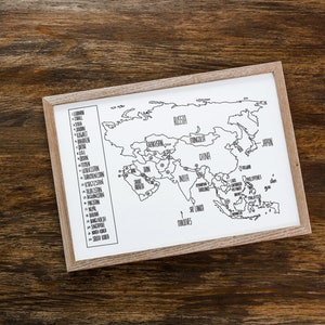 Asia Map - Sales Map - Tracking Map - Learning Map - Digital Download ...