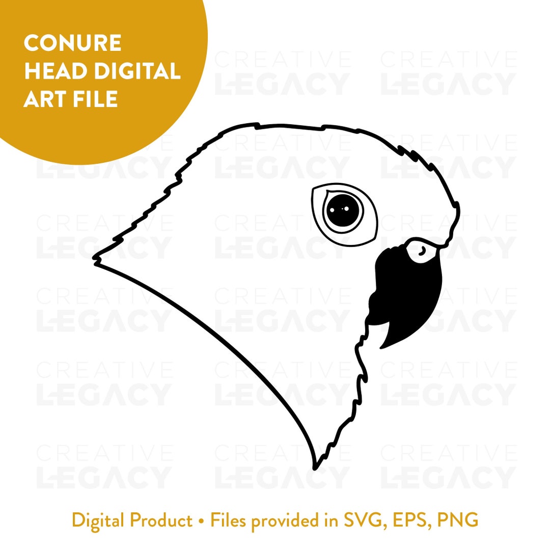 Conure Digital Art File - Bird Art - Birb Art - Conure Bird Svg File ...