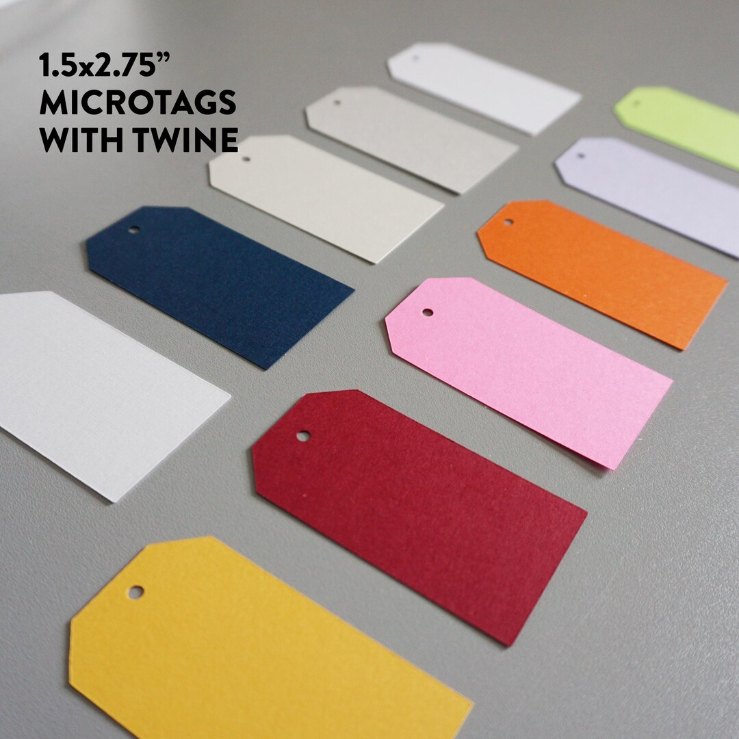 Blank Micro Tags - Gift Tag, Price Tag, Blank Tags With Twine ...