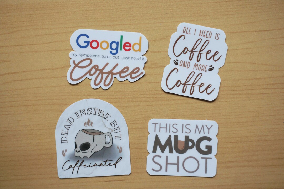 Funny Die Cut Coffee Stickers Laptop, Notebook, iPad Vinyl Decal ...