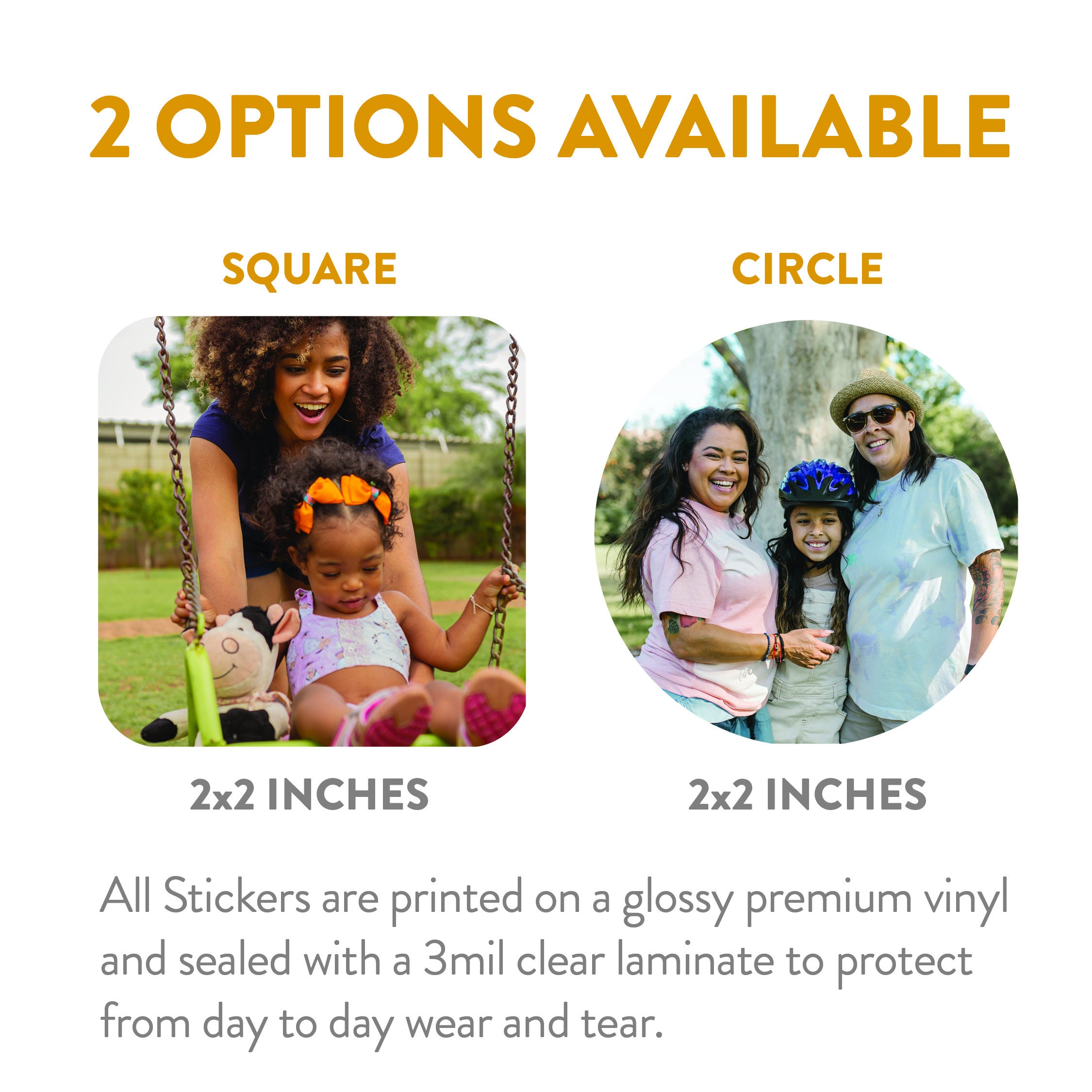 Custom Photo Stickers - 2x2 Inch - Premium Vinyl Sticker - Etsy