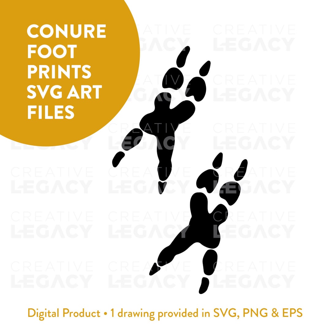 Conure Foot Prints Digital Art Files - Digital Bird Footprints for ...