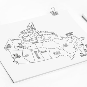 Canada Map - Sales Map - Tracking Map - Learning Map - Digital Download ...