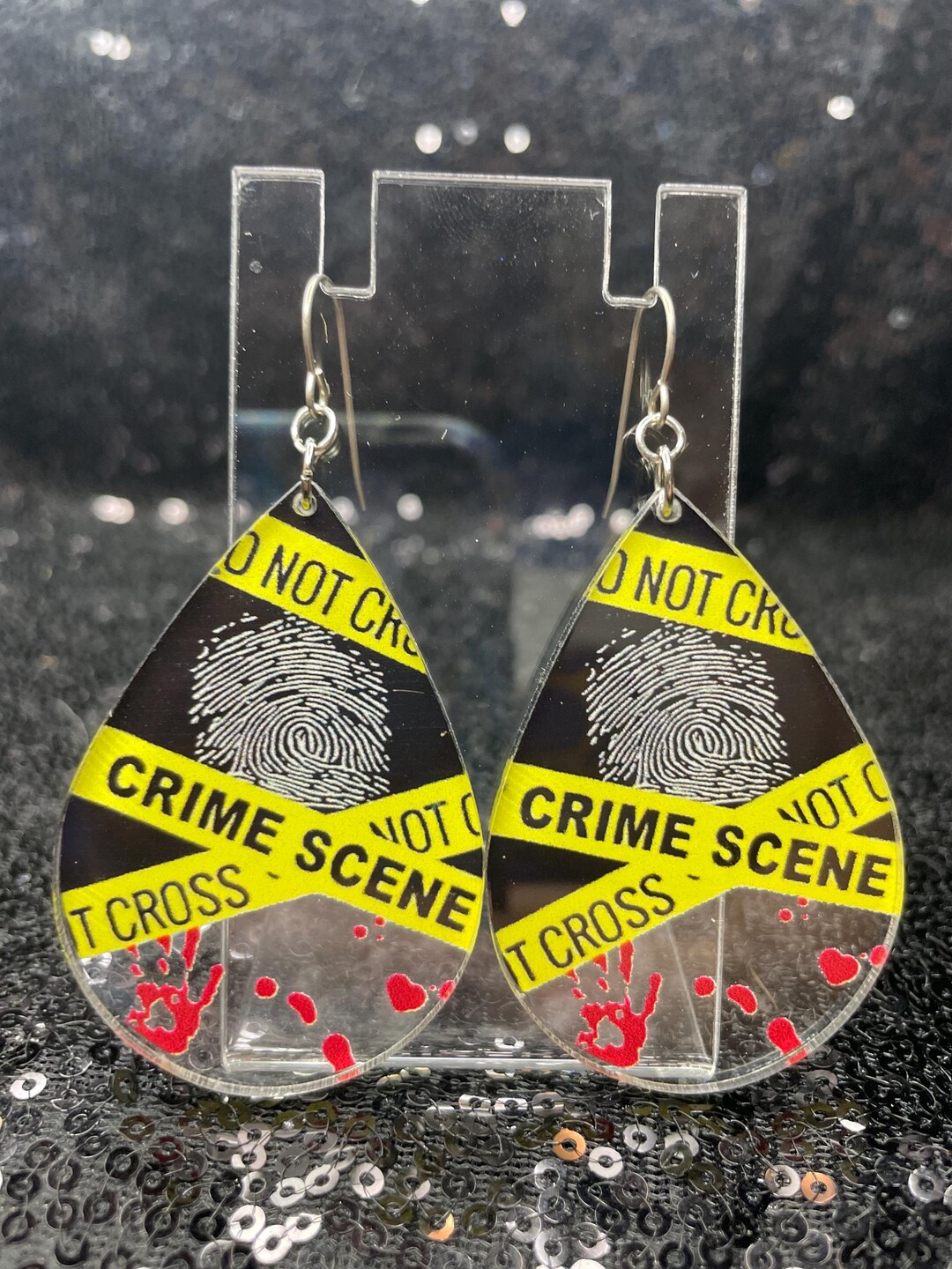 Crime Scene Earrings - Etsy