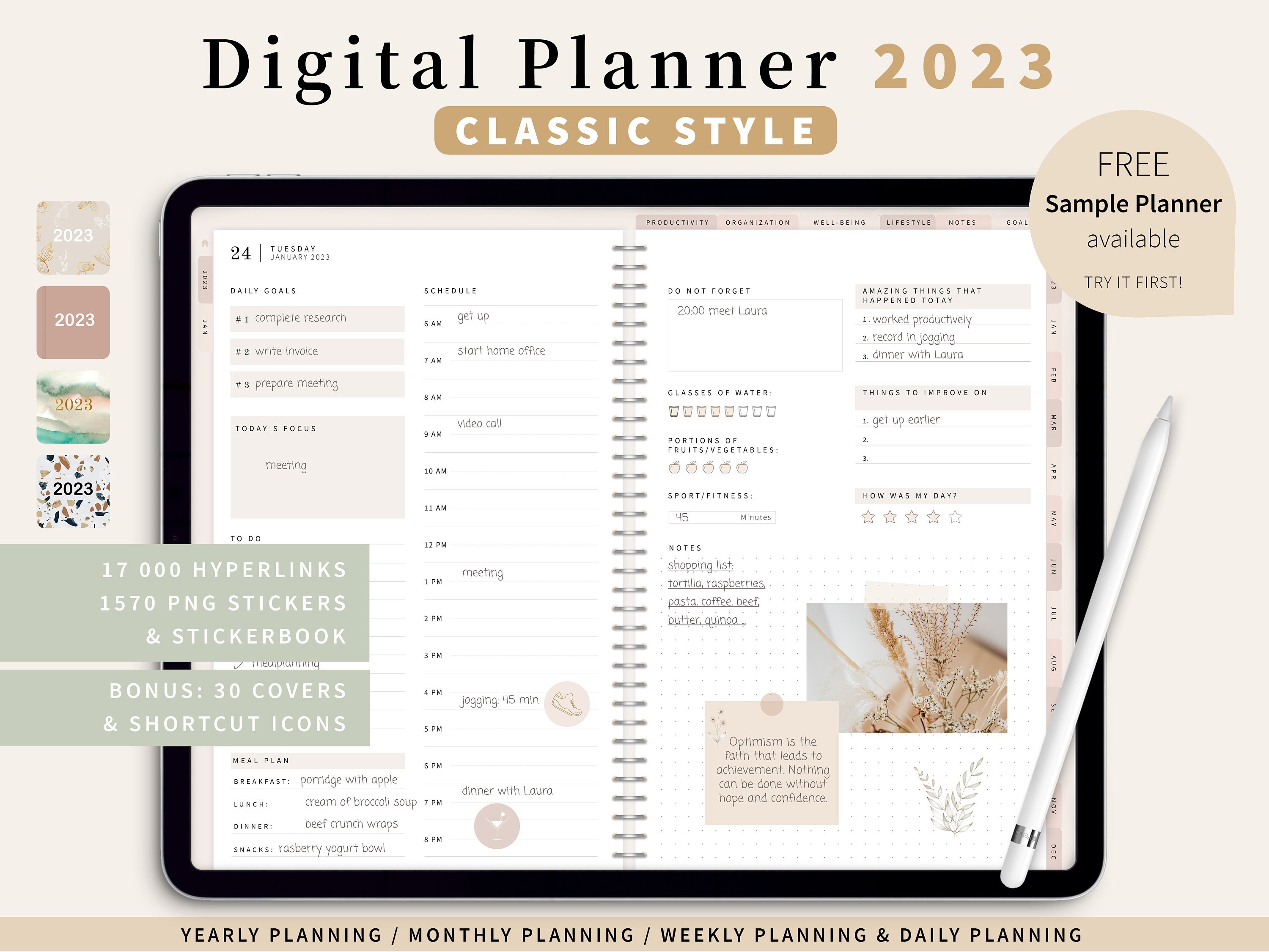 2023 Digital Planner CLASSIC / Goodnotes Planner / Ipad - Etsy