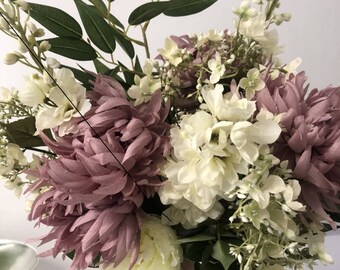 Luxury Dusky Pink & Sage Green Bouquet-wedding-rustic-matching - Etsy