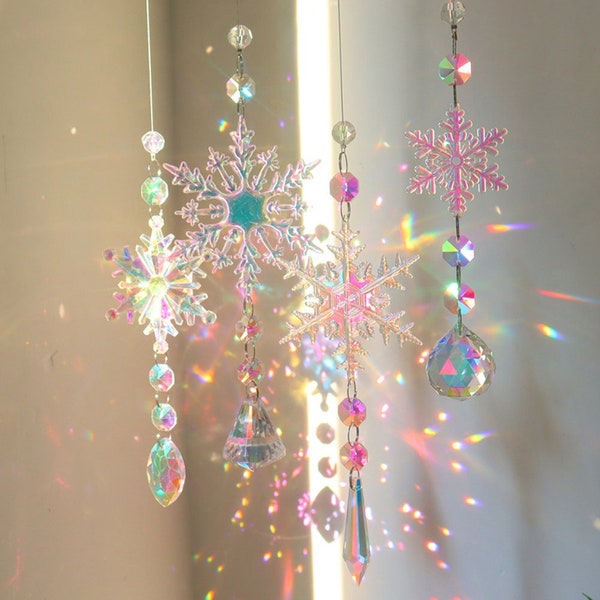Snowflake Suncatcher - Etsy