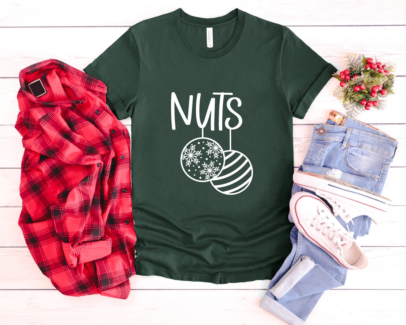 CHEST NUTS CHESTNUTS Matching Christmas Shirts, Funny Matching Couples ...