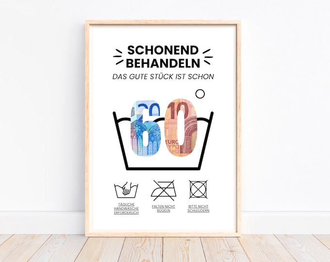 Geburtstag Geldgeschenk 60 Jahre Vorlage zum Selbstausdrucken | Lustige ...