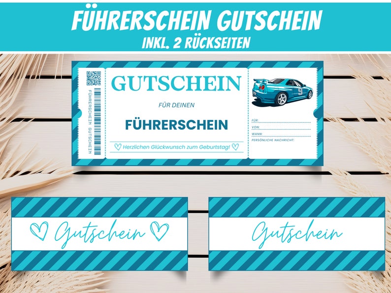 Voucher Driving License Birthday Gift, Personalized Voucher Driving ...