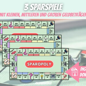 Sparopoly Sparspiel Set Sparchallenge Set Würfel Sparspiel inkl ...