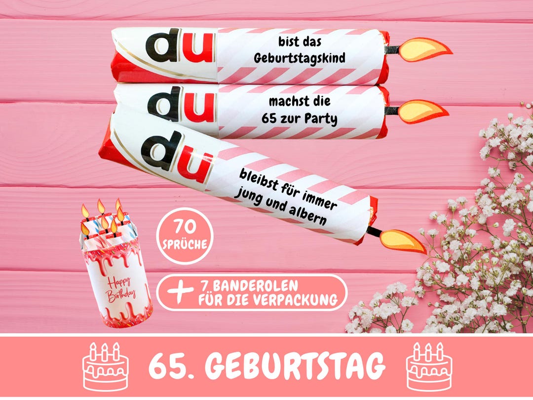 70 Duplo Banderoles 65th Birthday Gift, Birthday Gift Best Friend, 65th ...