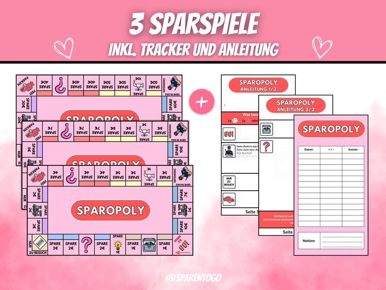 Sparspiel Spar Challenge Sparopoly | Sparspiel Challenge für den ...