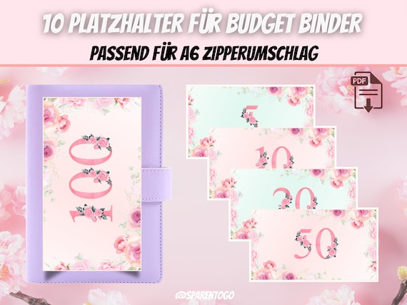 10 Platzhalter / Dashboards 5 Bis 1000 Euro Für Budget Planer - Etsy