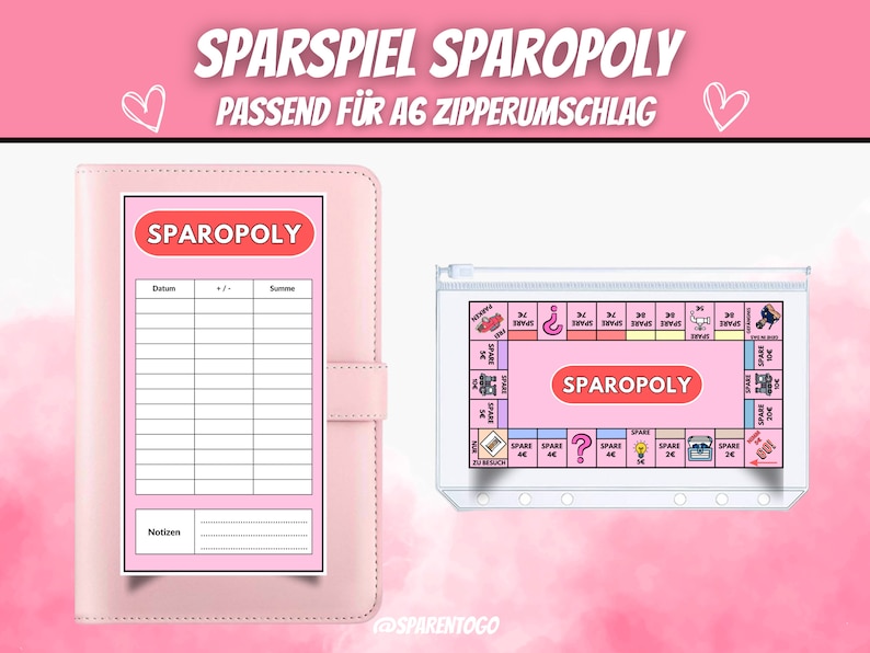 Sparspiel Spar Challenge Sparopoly Sparspiel Challenge für - Etsy.de