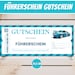 Voucher Driving License Birthday Gift, Personalized Voucher Driving ...