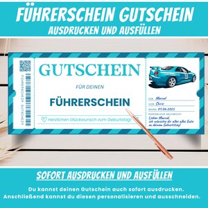 Voucher Driving License Birthday Gift, Personalized Voucher Driving ...
