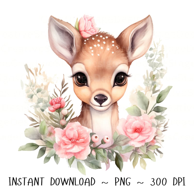 Baby Deer Art - Etsy