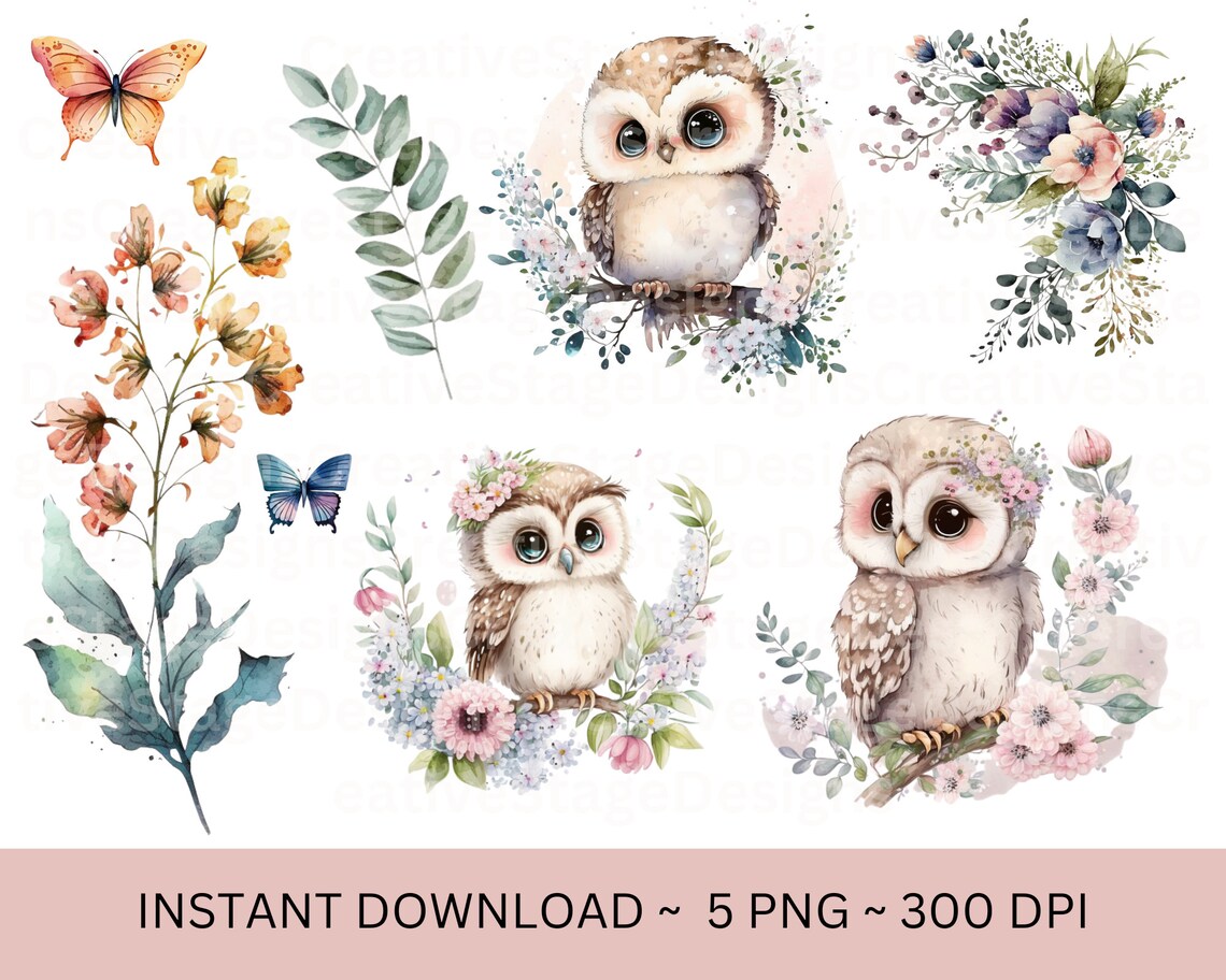 Owls PNG Woodland Animals PNG, Clip Art, Woodland Animals Owl ...