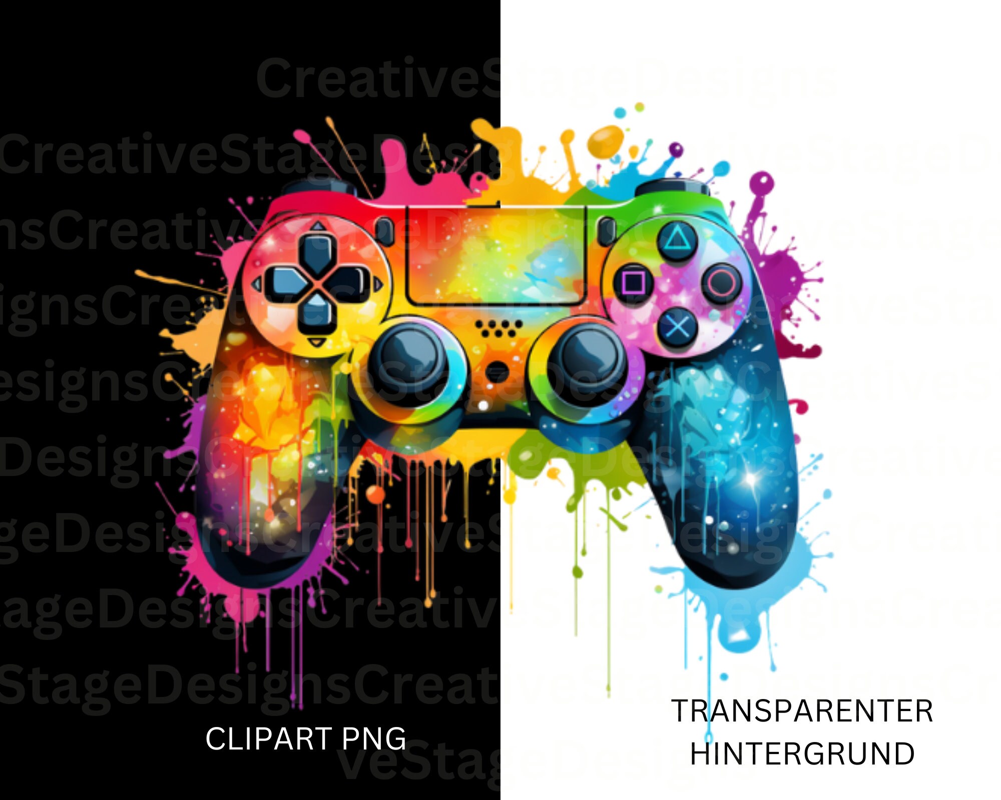 Game Controller Clipart Pop Art Png Files for Sublimation Game ...