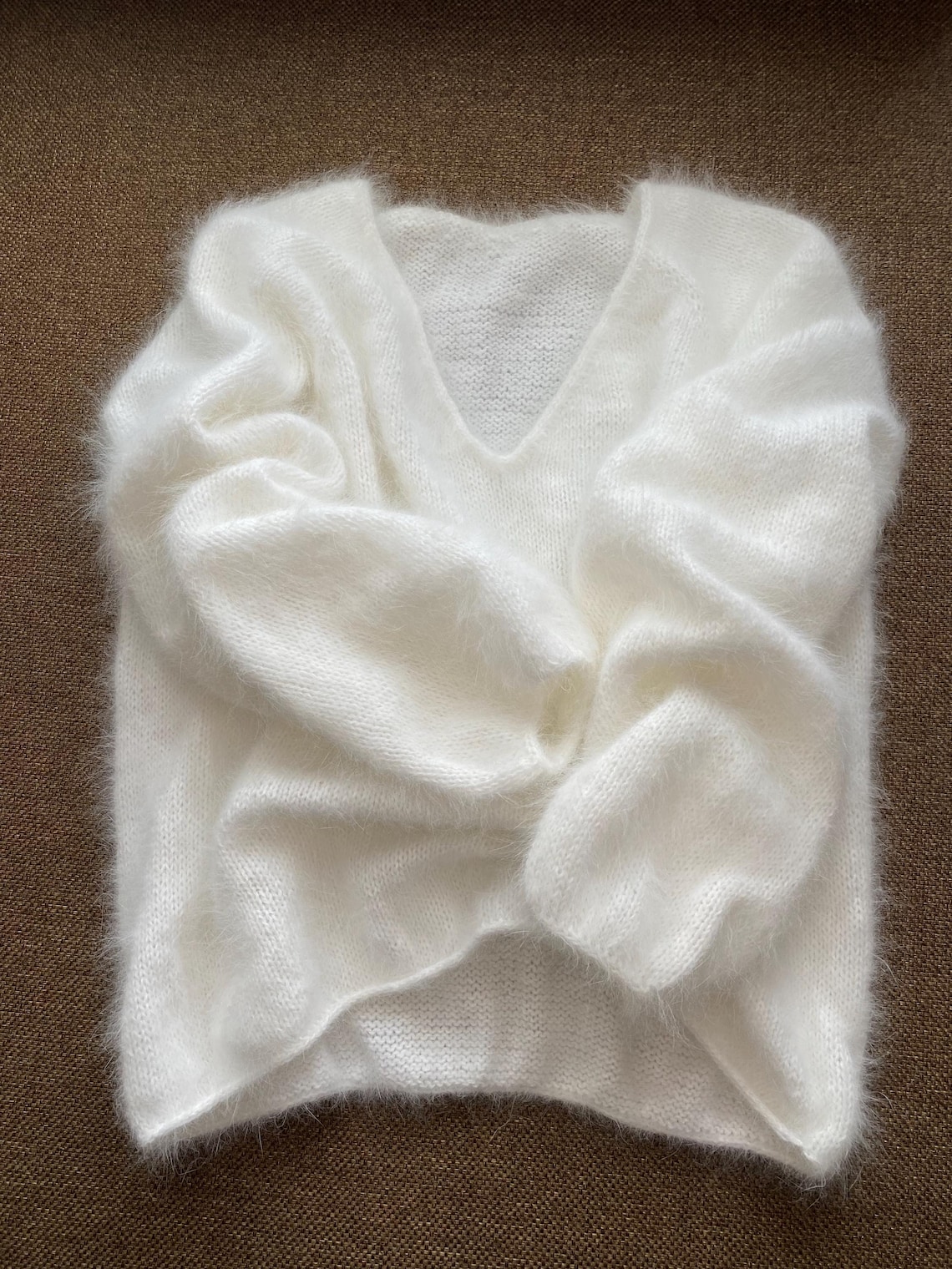 Hand Knit Angora Sweater Fluffy Oversized Knitwear - Etsy