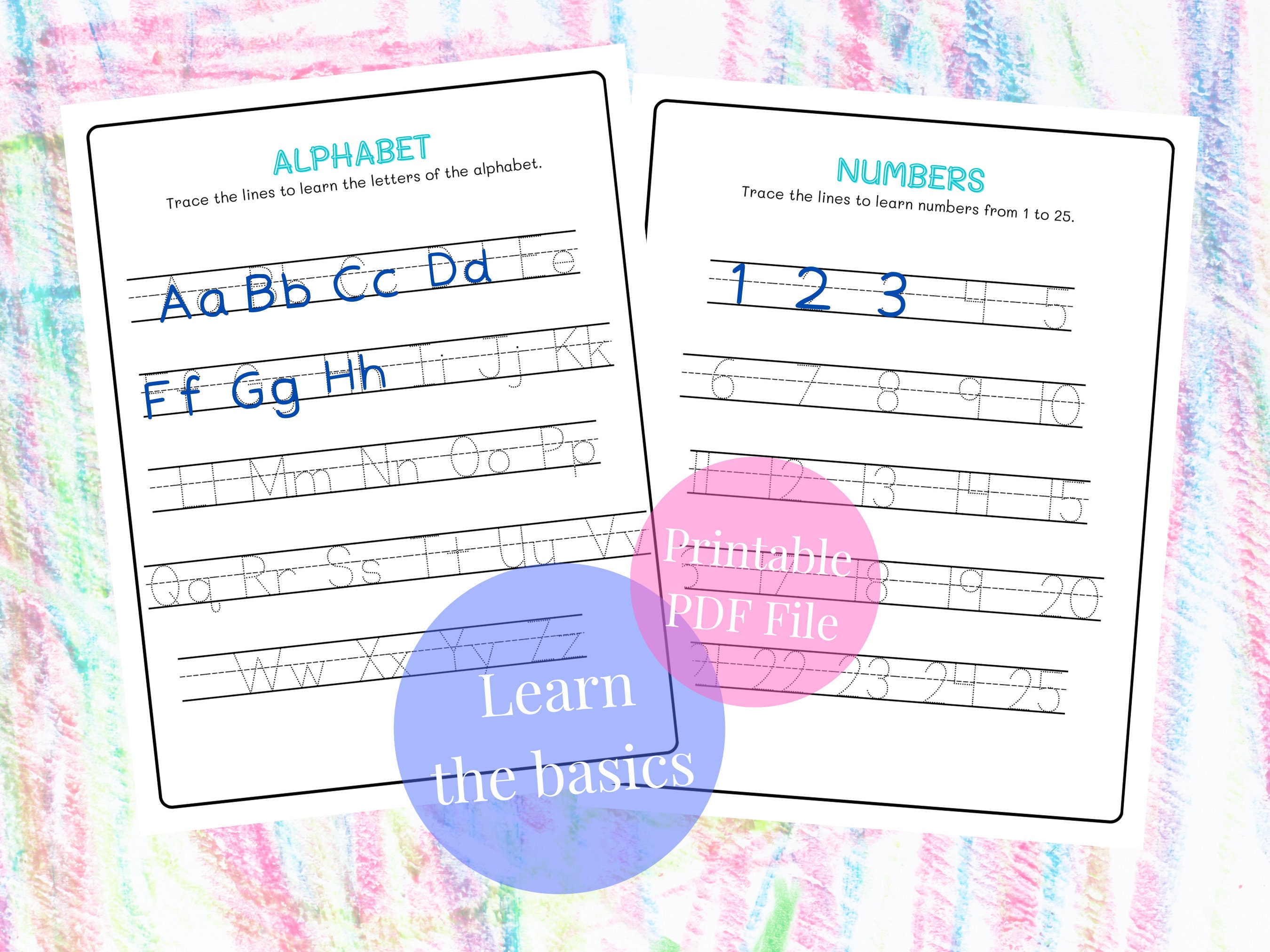 Tracing Activity Book, Alphabet, Numbers, Shapes, Learn to Trace ...