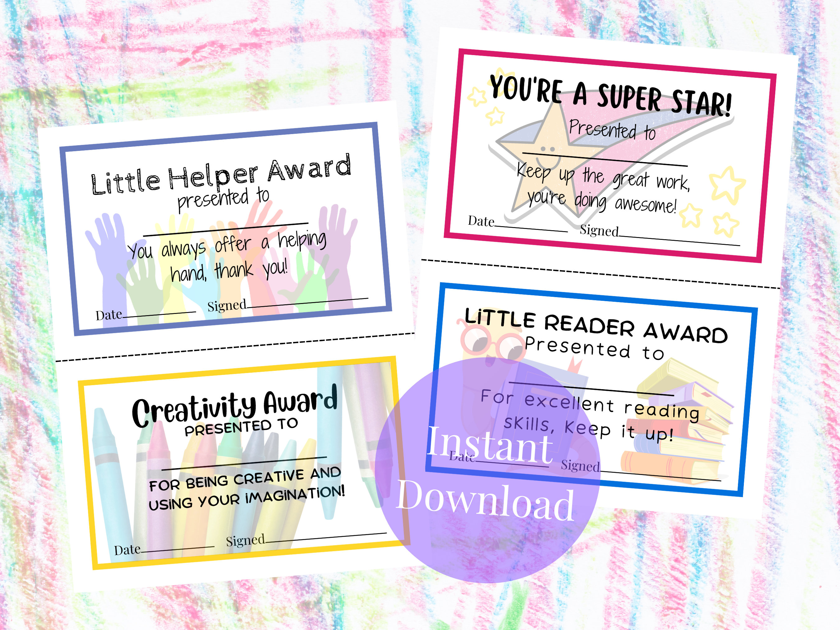 Kids Award Certificates, School Awards, End of Year Certificate Bundle ...