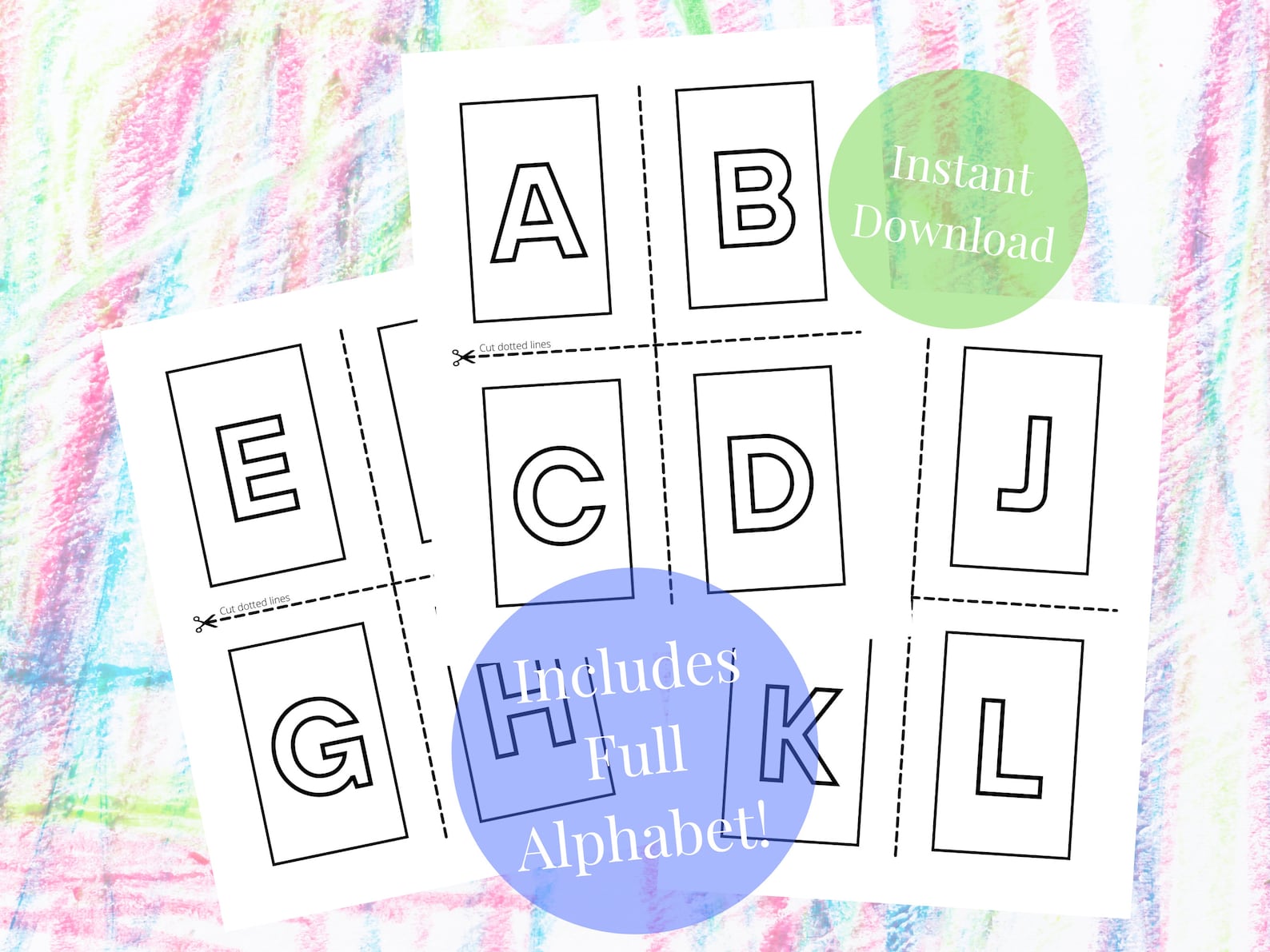 Alphabet Flash Cards, Learning Cards, Printable Uppercase Flashcards ...