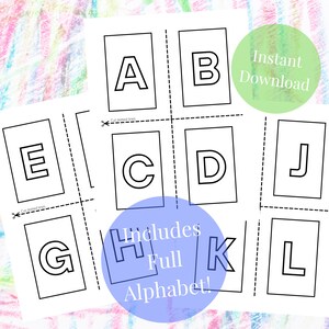 Alphabet Flash Cards, Learning Cards, Printable Uppercase Flashcards ...