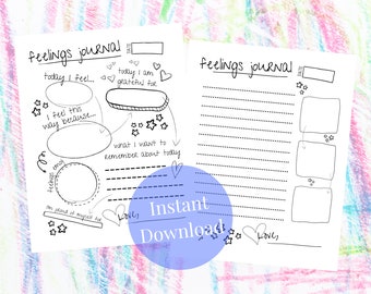 Kids Journal, Dear Diary Activity Sheets, Kids Guided Journal ...