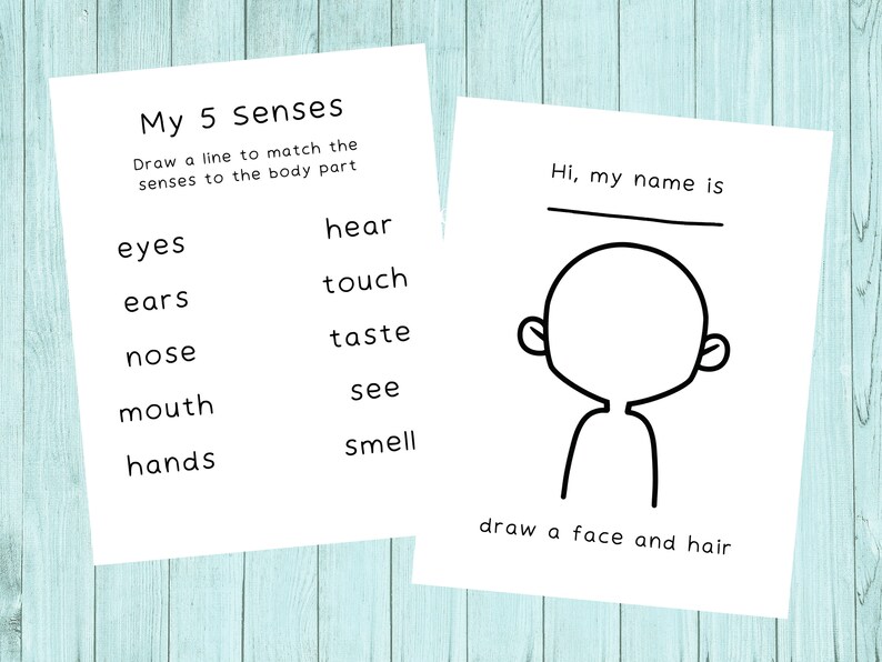 Parts of the Body Activity Sheet, My Five Senses Match Game, Face ...