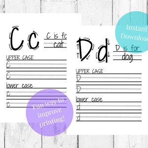 Learn to Print Workbook, Tracing Words, Kids Activity Sheets, Printable ...
