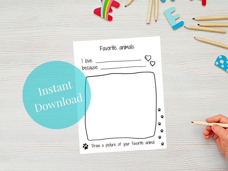 Favorite Things Worksheet, All About Me, Favorite Memory, Kids Coloring ...