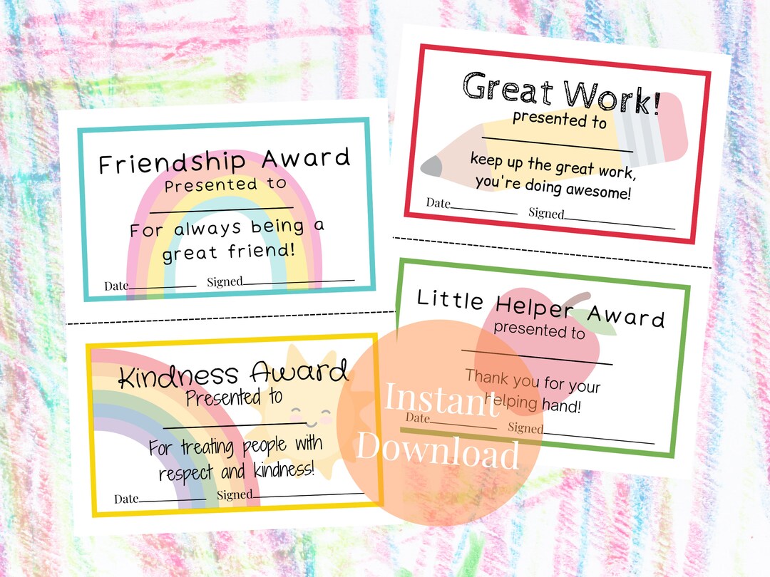Kids Award Certificates, School Awards, End of Year Certificate Bundle ...