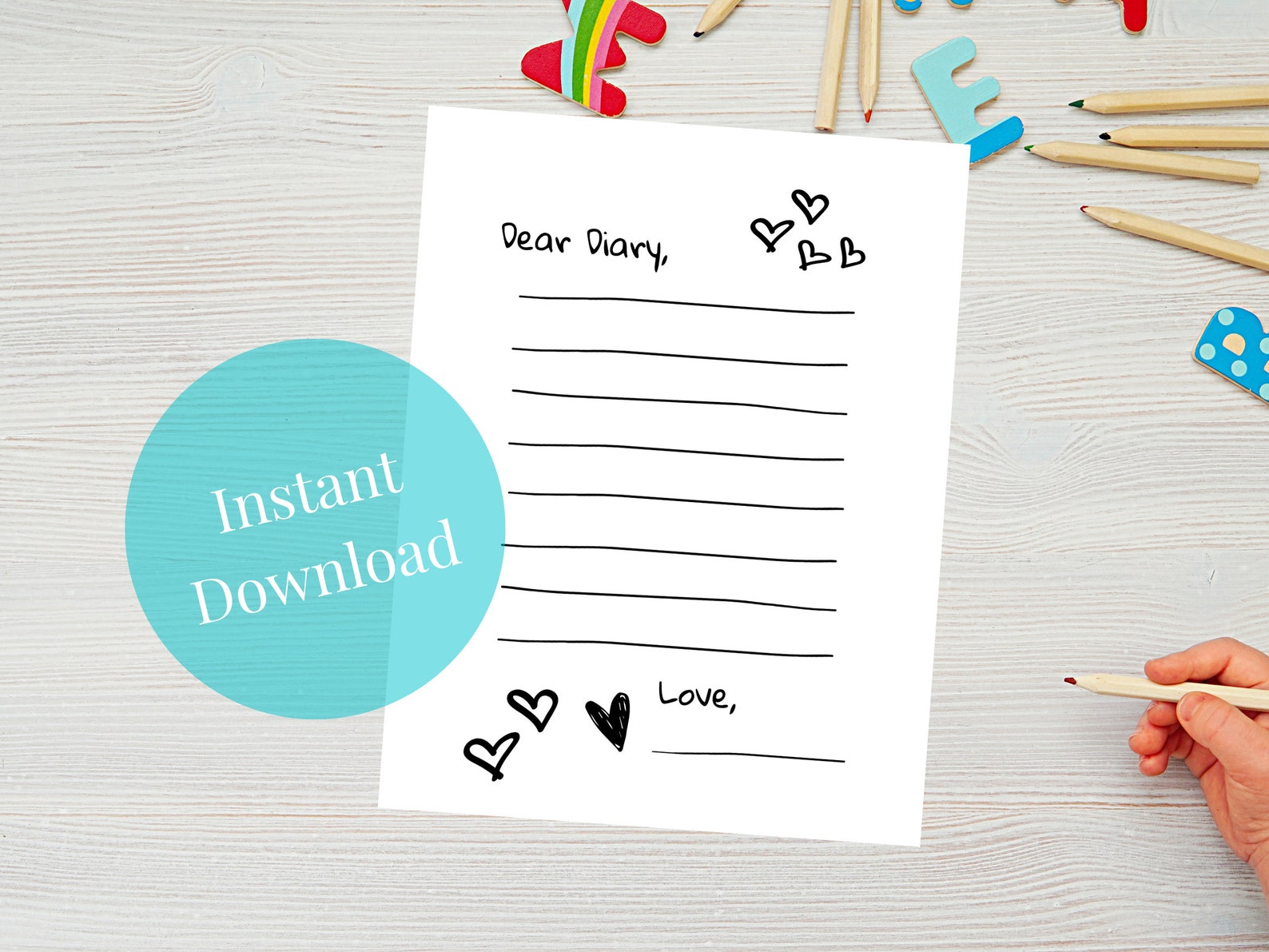 Kids Journal, Dear Diary Activity Sheets, Kids Guided Journal ...