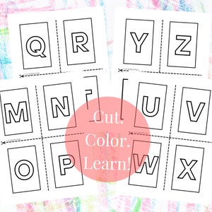 Alphabet Flash Cards, Learning Cards, Printable Uppercase Flashcards ...