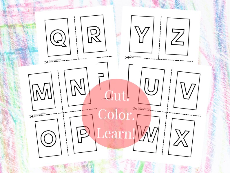 Alphabet Flash Cards, Learning Cards, Printable Uppercase Flashcards ...