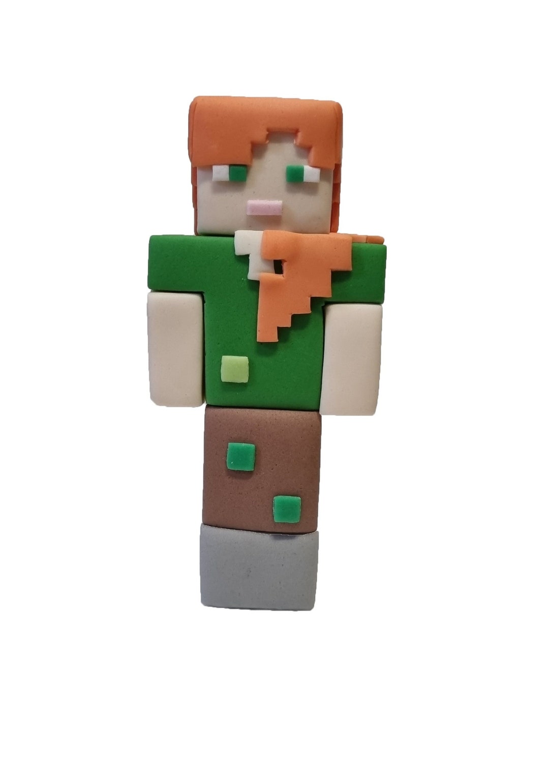 Cake Topper 3D Minecraft Alex Made of Sugar Mass for a Cake - Etsy