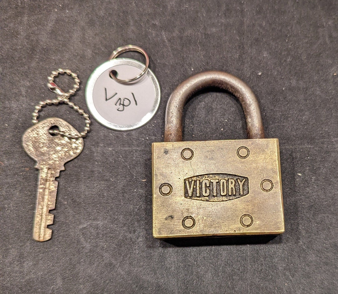 Victory Brass Padlock With Working Key - Etsy